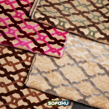 LEROY Kain Motif – Yugos Fabric Baldu Timbul Lembut Premium Kain Sofa ...