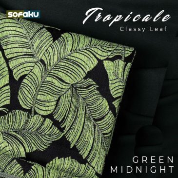 TROPICAL Kain Motif – Yugos Bahan Sofa Kain Motif Daun Sarung Bantal ...