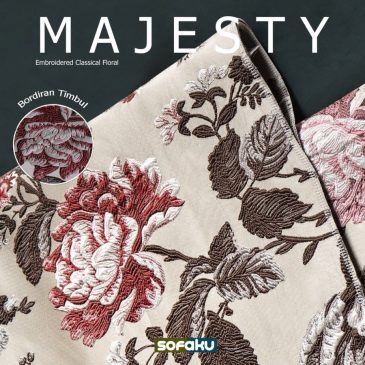 MAJESTY Kain Bunga Timbul – Yugos Bahan Motif Kembang Classic Floral ...